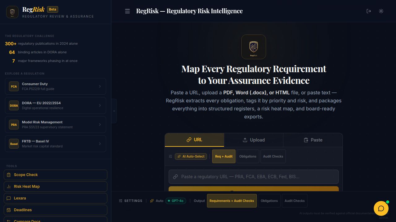 RegRisk — AI Regulatory Requirements Review & Assurance for Banking ...
